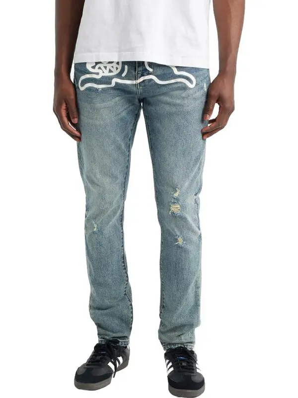 ICECREAM Shade Chocolate Slim-fit Stretch Denim Jeans - Blue Cherry