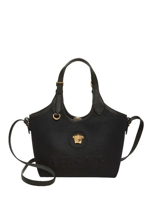 Versace La Medusa Mini Tote - Black-versace Gold