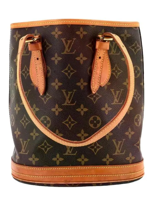 LOUIS VUITTON Petit Monogram Canvas Bucket Bag - Brown