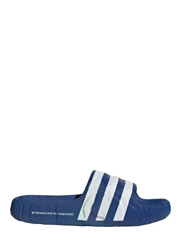 Adidas Adilette 22 Striped Slides - Blue
