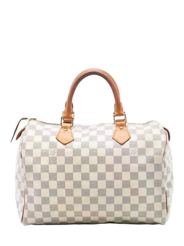 LOUIS VUITTON 2011 Damier Azur Speedy 30 Boston Bag - White