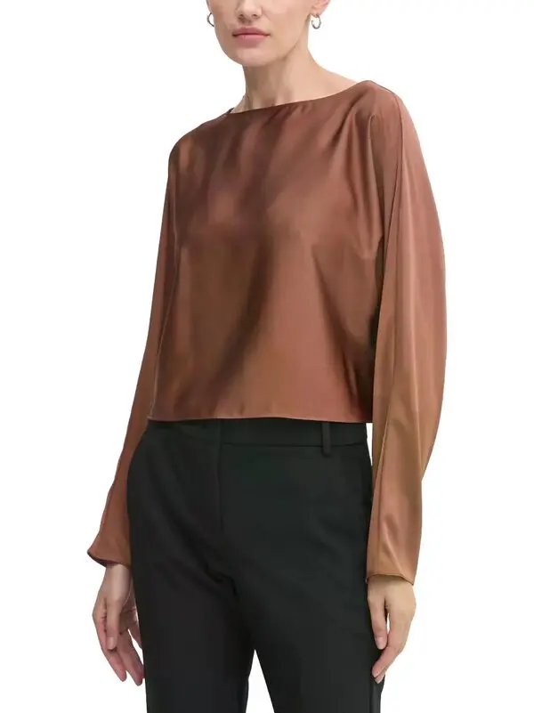 Joseph Ribkoff Long Sleeve Blouse - Brown