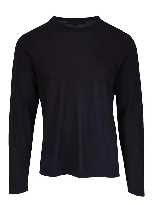 PYA Fine-knit Long-sleeve T-shirt - Black