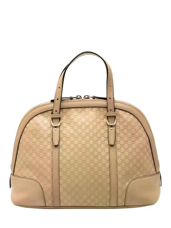 Gucci Small Microissima Dome Satchel - Brown