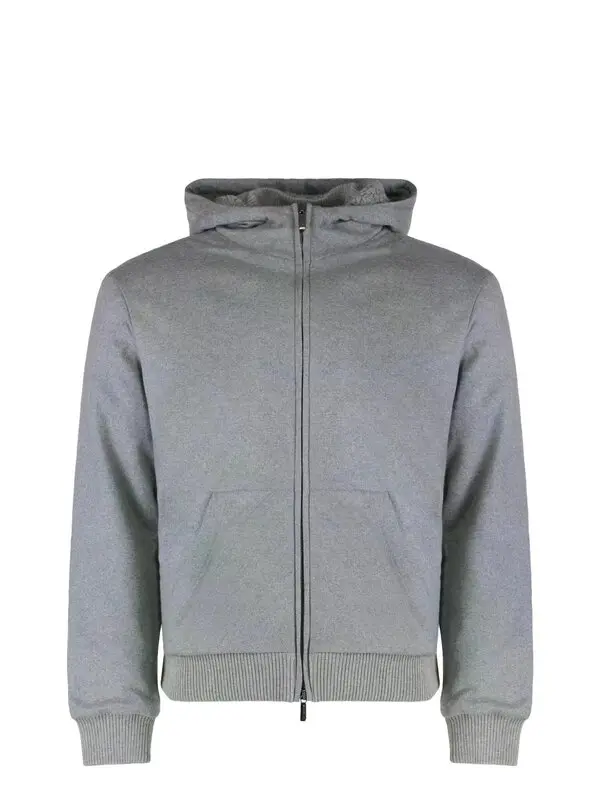 MOORER Zip-up Hoodie - Grey