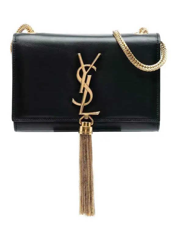 Saint Laurent Monogram Kate Tassel Crossbody Bag - Black