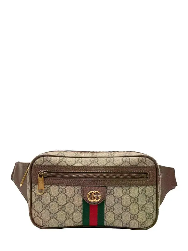 Gucci Gg Supreme Ophidia Belt Bag - Brown