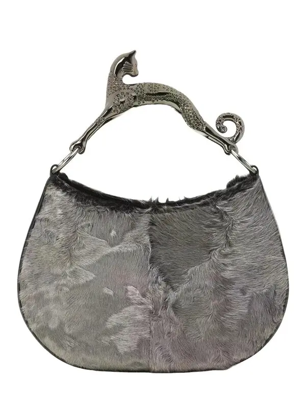LANVIN Animal Hardware Fur Tote Bag - Grey
