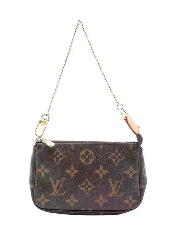 LOUIS VUITTON 2014 Monogram Mini Pochette Accessoires Handbag - Brown