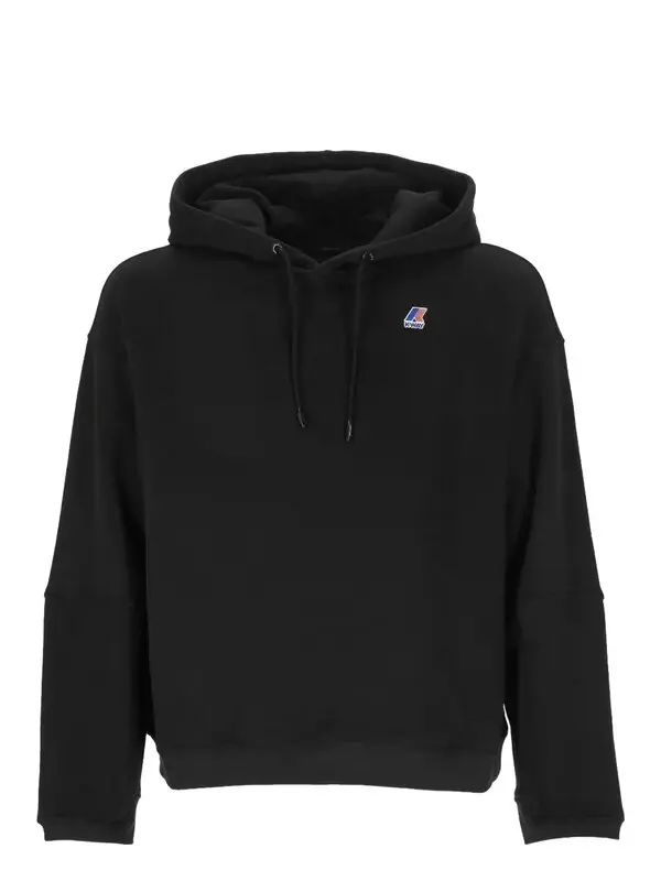 K-WAY Long-sleeve Hooded Sweatshirt - Black