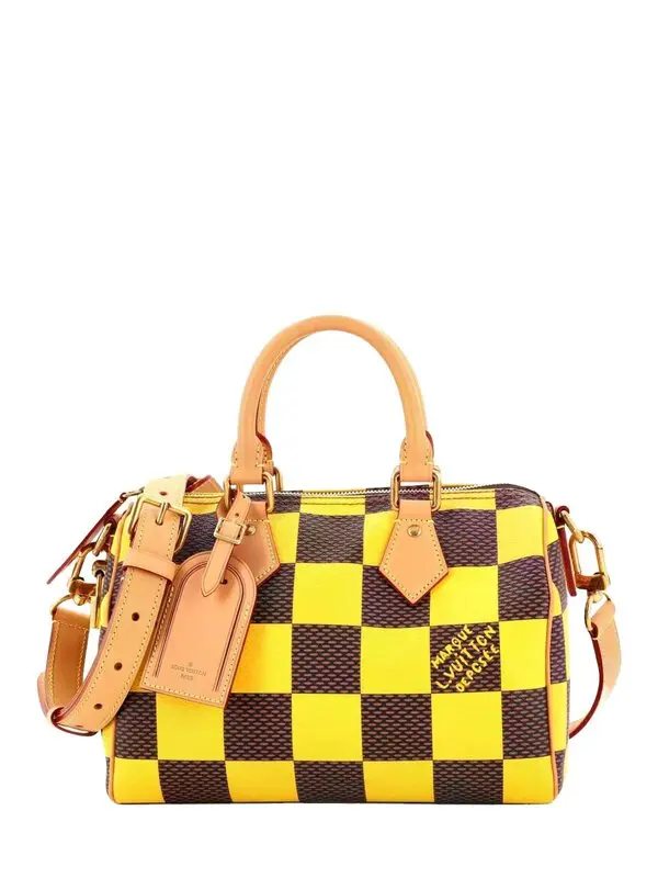 LOUIS VUITTON Speedy Bandouliere Damier Pop 25 Satchel - Yellow
