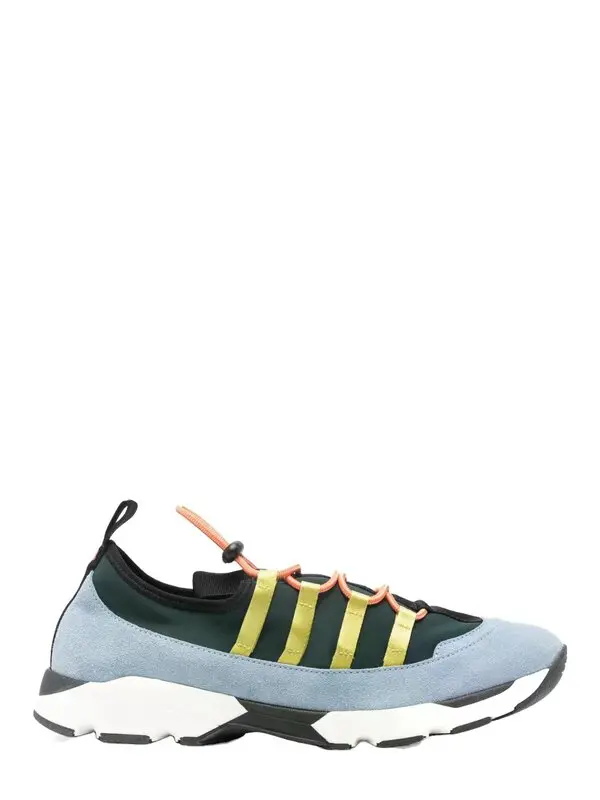 Marni Striped Lace-up Sneakers - Blue
