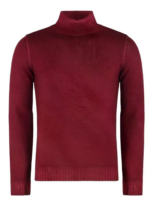 MOORER Todi Roll-neck Knitted Sweater - Red