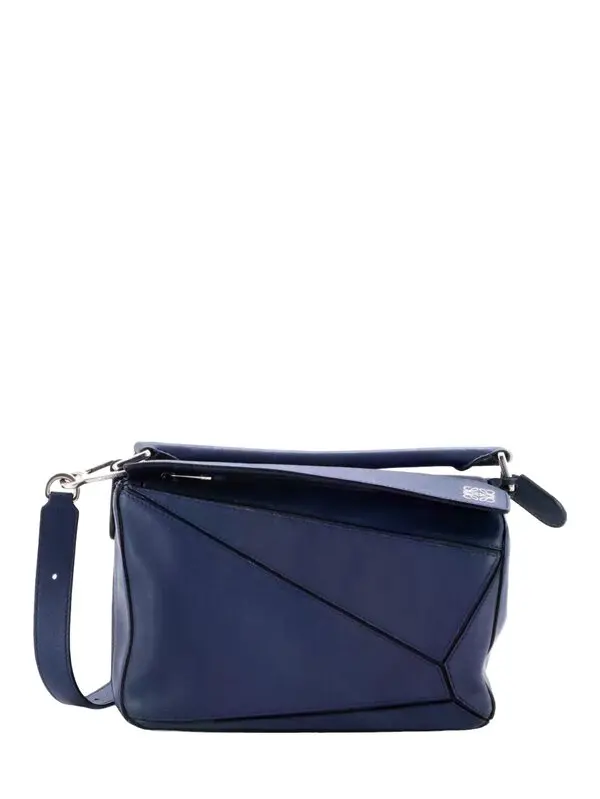 Loewe Puzzle Bag Leather Small Satchel - Blue