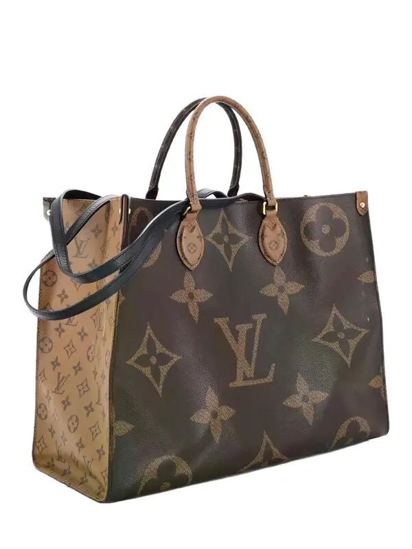 LOUIS VUITTON Onthego Reverse Monogram Giant Gm Tote Bag - Brown