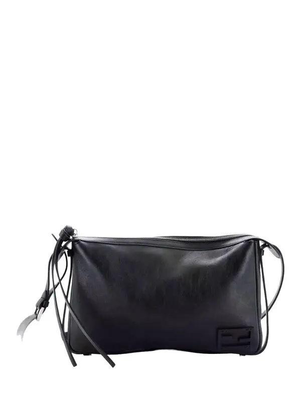 Fendi Leather Medium Shoulder Bag - Black