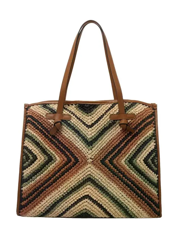 MARCELLA CLUB Chevron Tote Bag - Neutrals