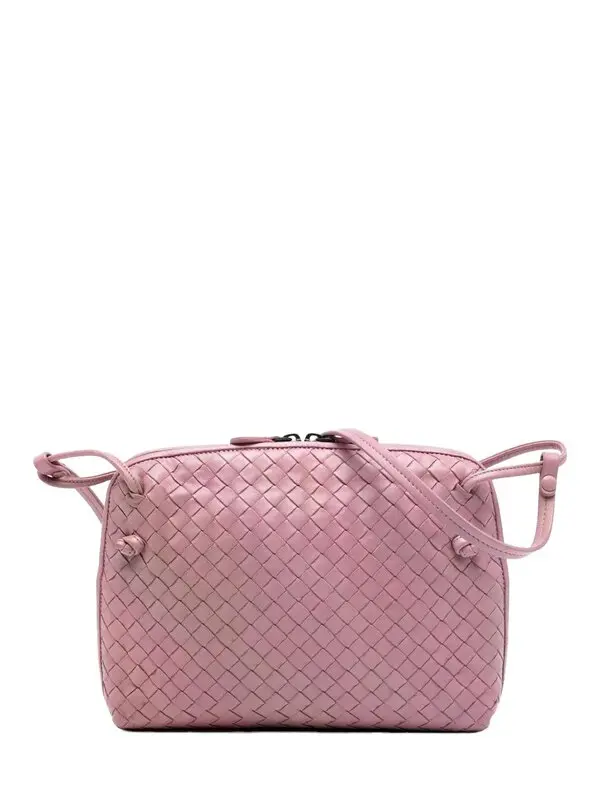 Bottega Veneta Nappa Intrecciato Nodini Crossbody Bag - Pink