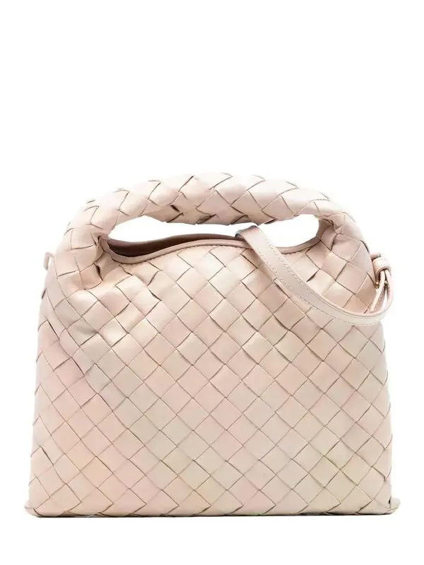 Bottega Veneta Mini Calfskin Intrecciato Hop Satchel - Pink