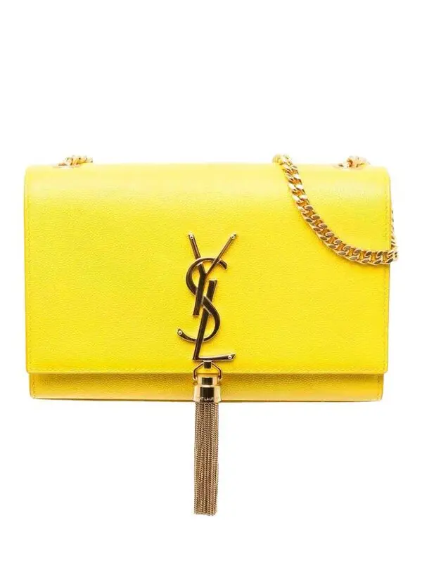 Saint Laurent Monogram Kate Tassel Crossbody Bag - Yellow