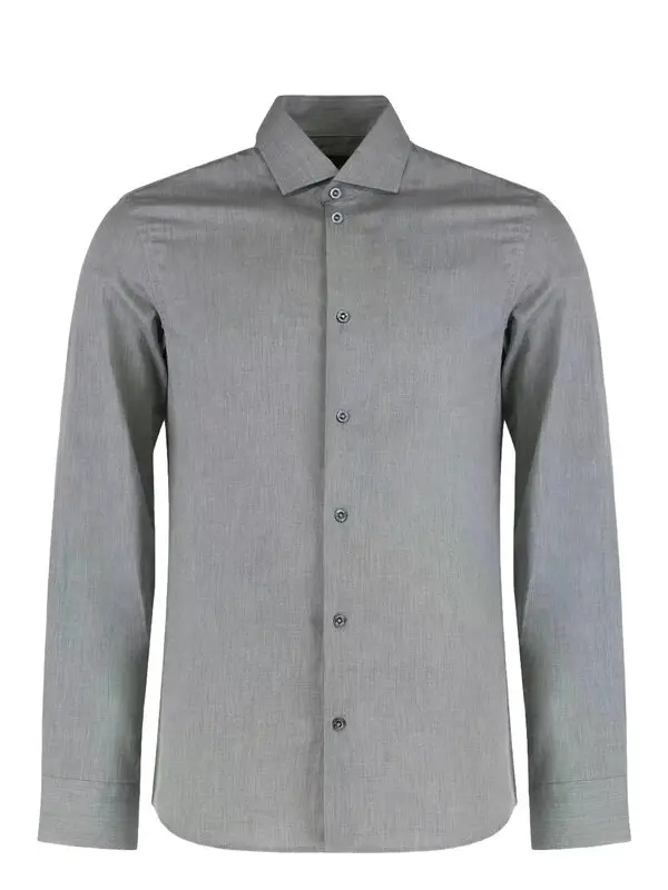 MOORER Sorrento-fml Buttoned Shirt - Grey