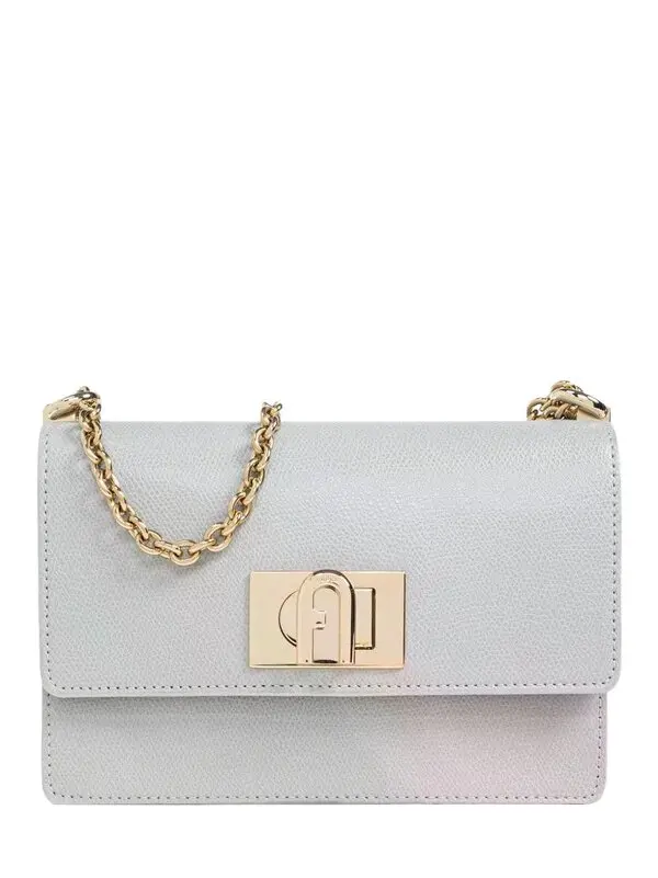 Furla 1927 Leather Shoulder Bag - Grey