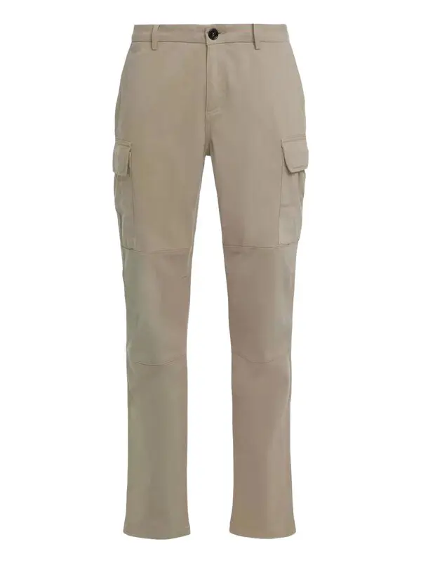 MOORER Logo-patch Cargo Pants - Neutrals