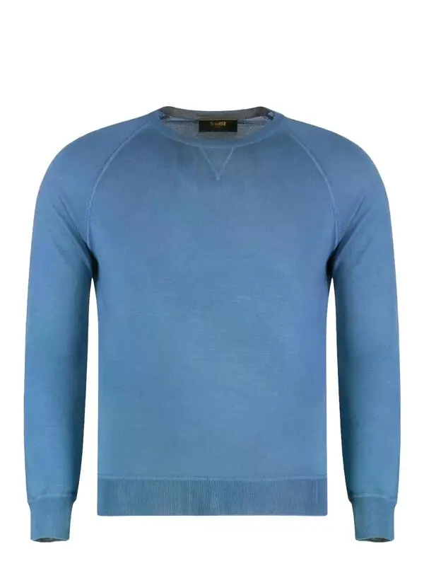 MOORER Crew-neck Sweater - Blue