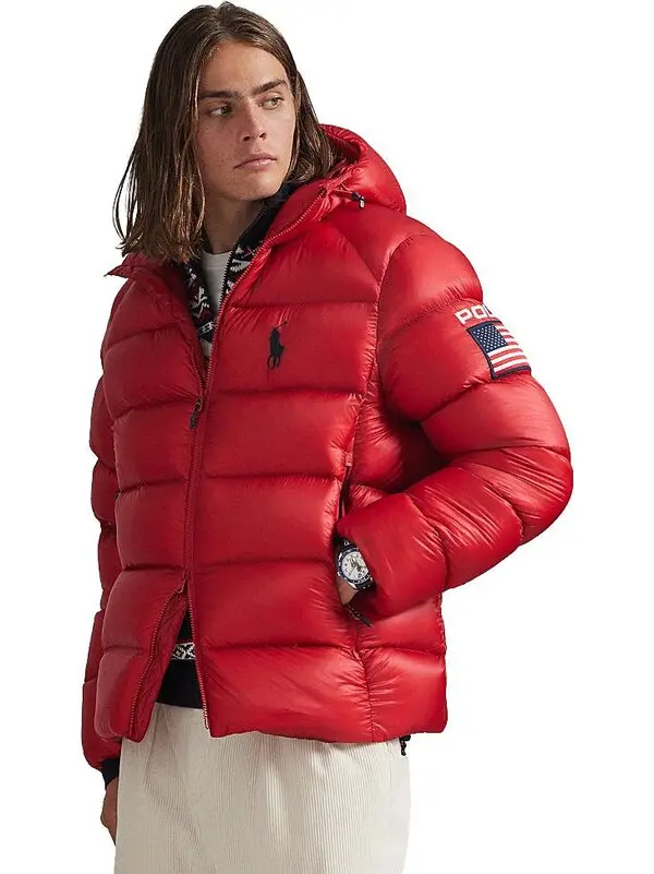 Ralph Lauren The Hawthorne Flag Down Jacket - Red