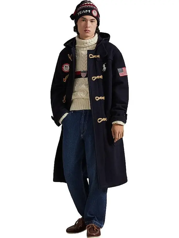 Ralph Lauren Team Usa Flagbearer Toggle Coat - Navy