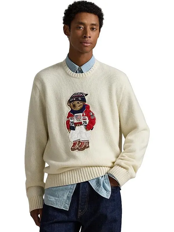 Polo Ralph Lauren Team Usa Polo Bear Sweater - Cream