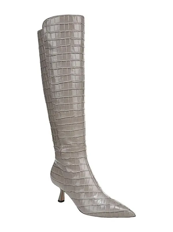 Sam Edelman Tall Zip Up Boots - Gray