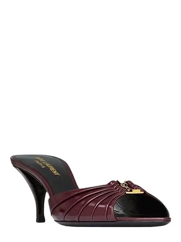 Saint Laurent Babylone Mules - Vintage Bordeaux