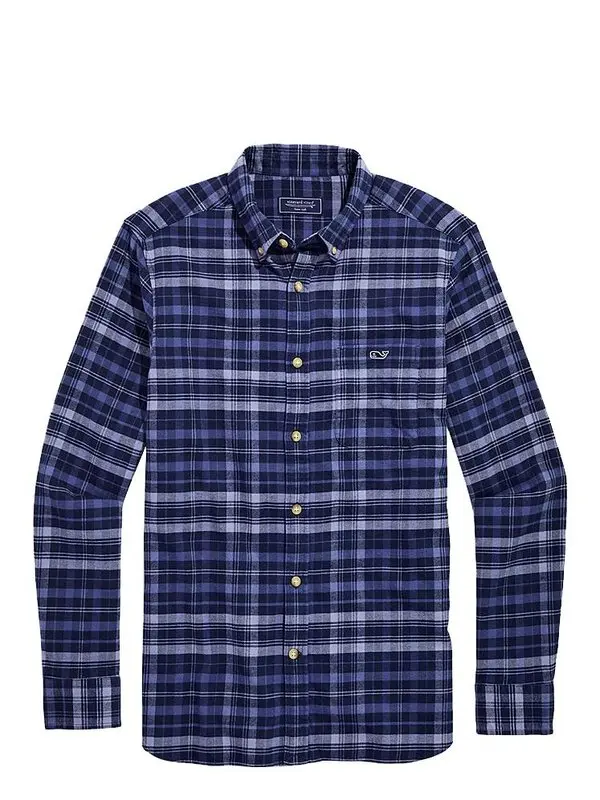 Vineyard Vines Polar Plaid Vineyard Flannel Shirt - Moonshine