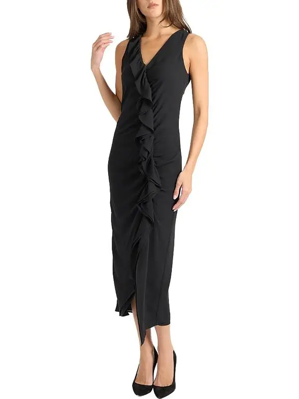 Santorelli Tate Sleeveless Midi Dress - Black