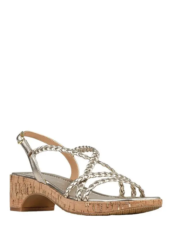 DONALD PLINER Rosalie Slingback Sandals - Platinum