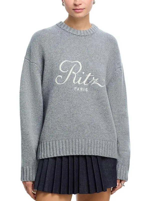FRAME Ritz Cashmere Sweater - Grey Melange