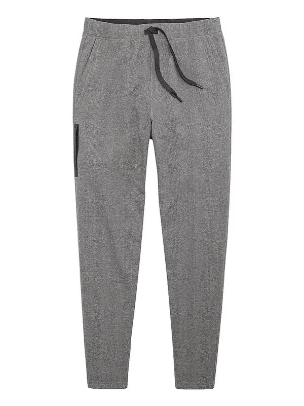 Mack Weldon Ace Classic Drawstring Sweatpants - Dark Grey Herringbone