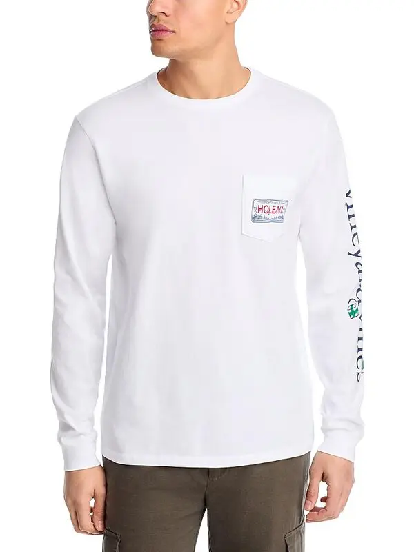 Vineyard Vines Logo Long Sleeve Shirt - White