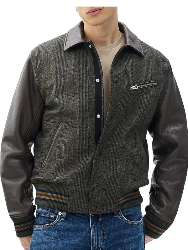 Rag & Bone Jeremy Varsity Jacket - Brown
