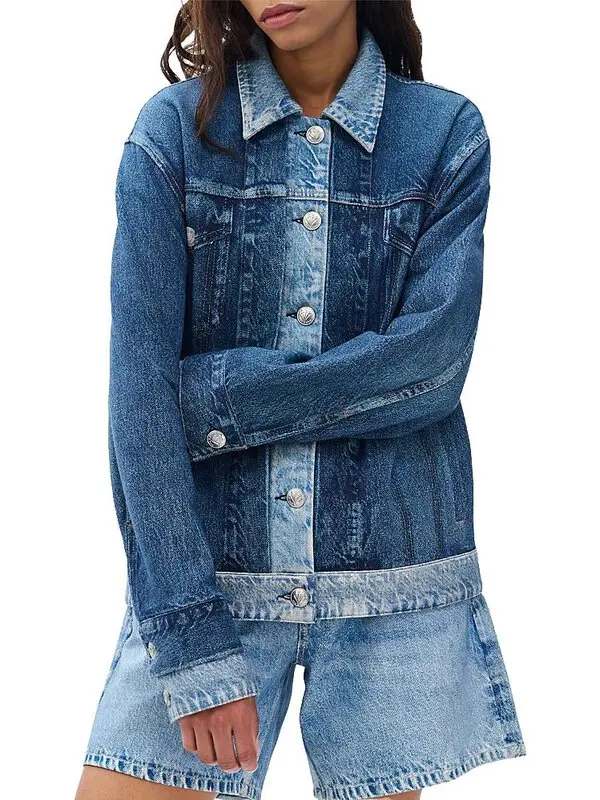 Rag & Bone Miramar Combo Terry Trucker Jacket - Dublin