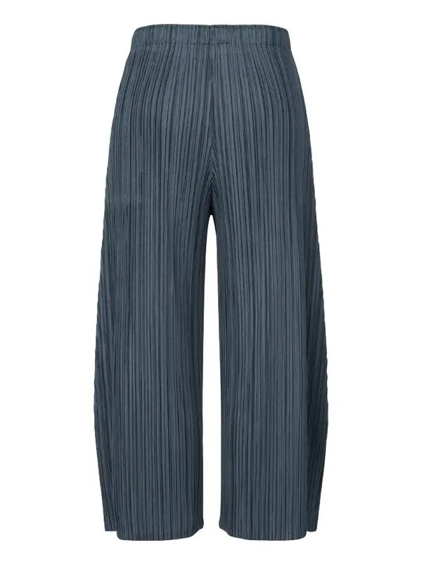 Issey Miyake Plisse Wide Leg Pants - Charcoal