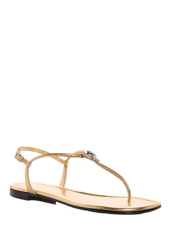 GIUSEPPE ZANOTTI Embellished Thong Sandals - Oro