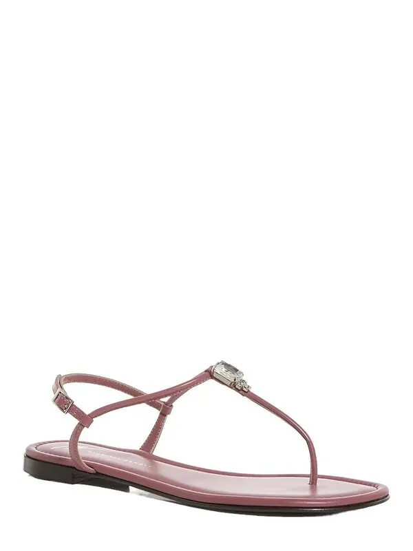 GIUSEPPE ZANOTTI Embellished Thong Sandals - Rose