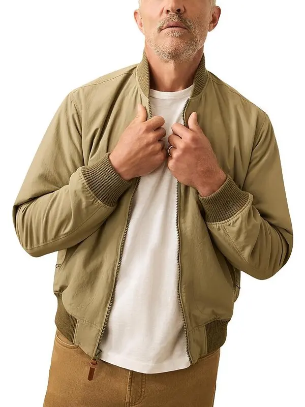 Faherty Brand Military Bomber Jacket - Olive Valley