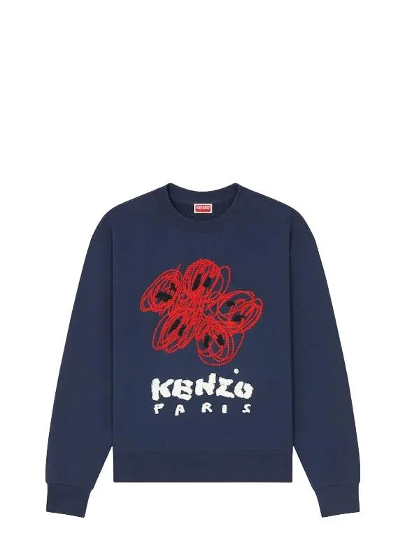Kenzo Embroidered Boke Flower Sweatshirt - Navy Blue
