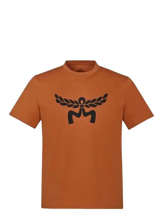 Mcm Large Fit Laurel Logo T-shirt - Cognac