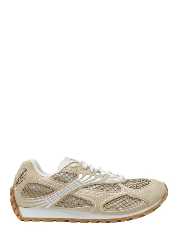 Bottega Veneta Technical Fabric And Mesh Sneakers - Beige