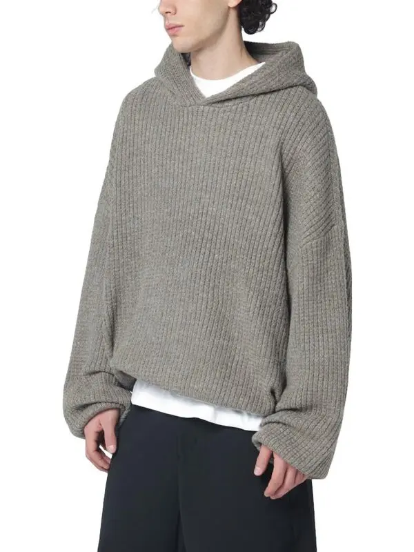 Fear Of God Waffle-knit Hoodie - Grey