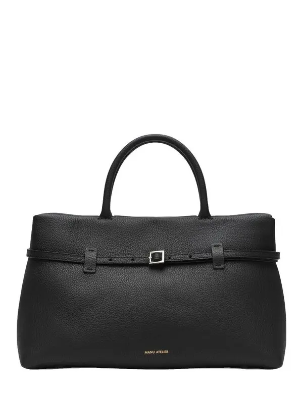 Manu Atelier Le Cambon 35 Bag In Grained Leather - Black